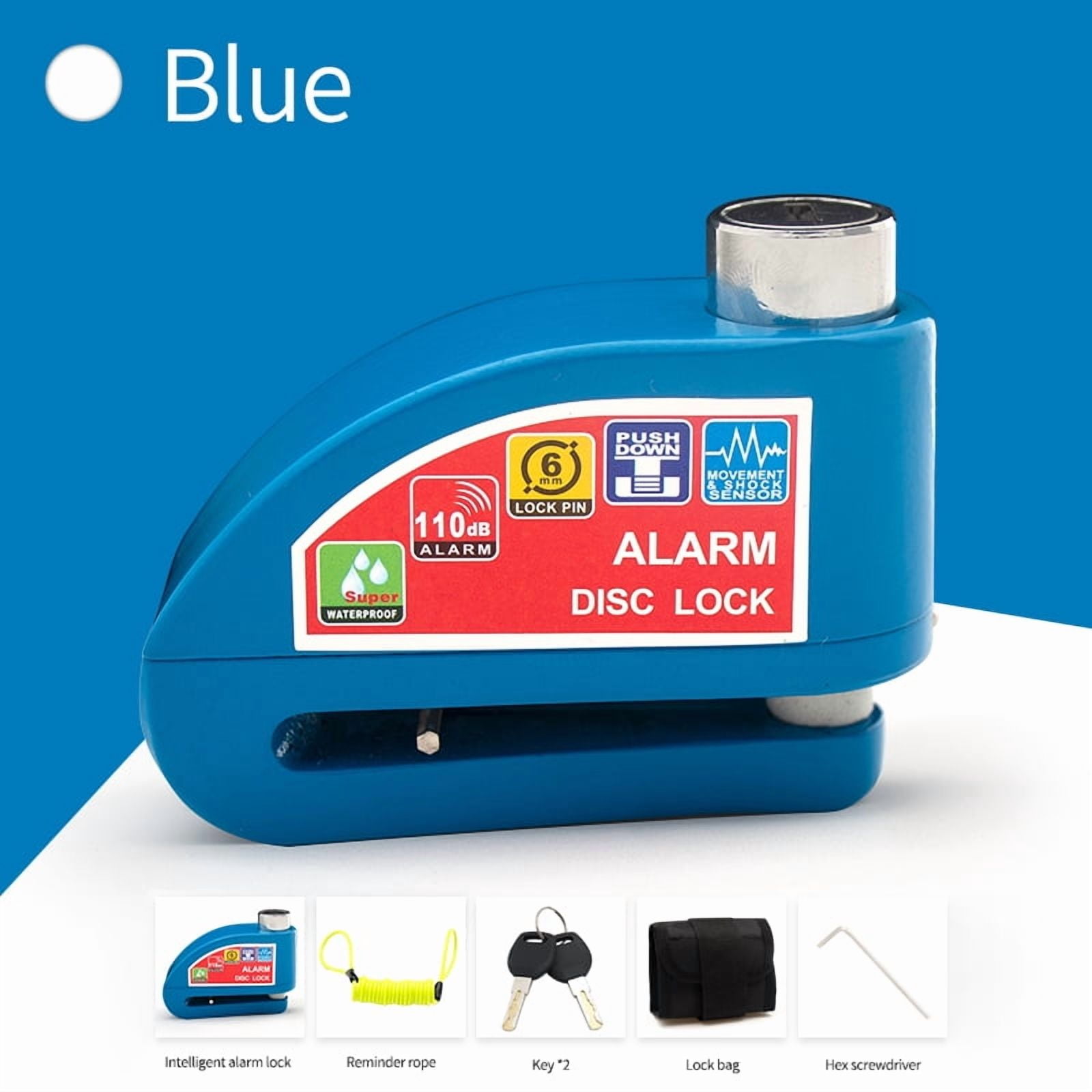 Aluminum Alloy Alarm Safety Protection Of Motorcycle Bicycle Lock ...