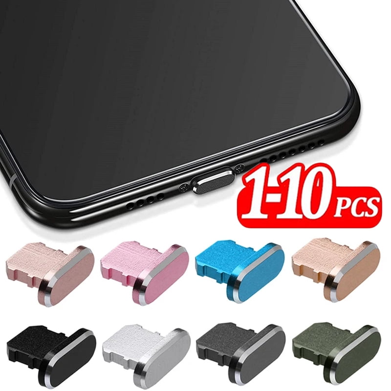 Aluminum Alloy Anti Dust Plug for IPhone 14 13 12 Pro Max 11 Mini X XR ...