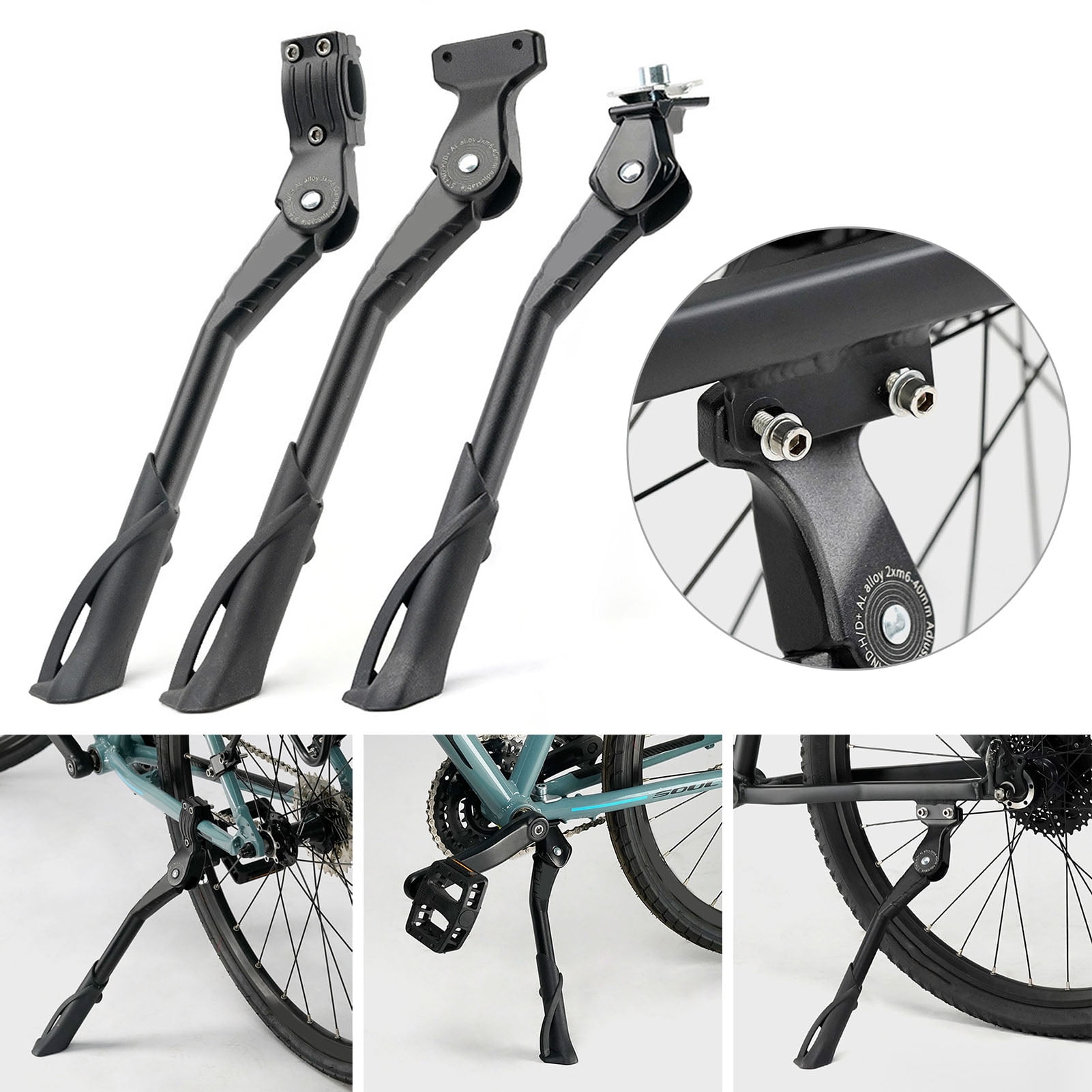 Aluminum Alloy Bicycle Stand Strong Load Capacity Non-Slip Side Stand ...