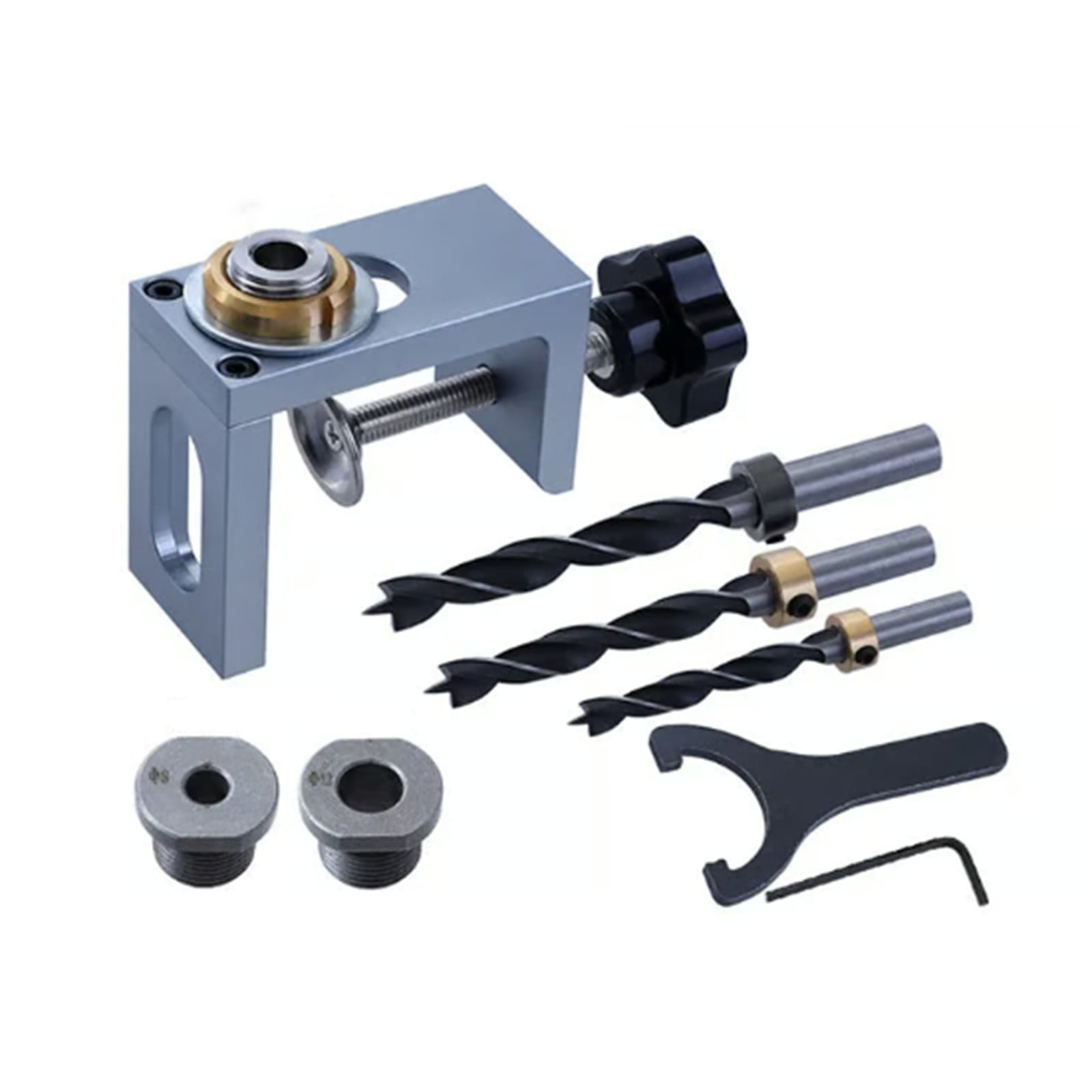 Aluminum Alloy Cabinet Door Punch Tool Set - 8/10/12mm Adjustable Depth ...