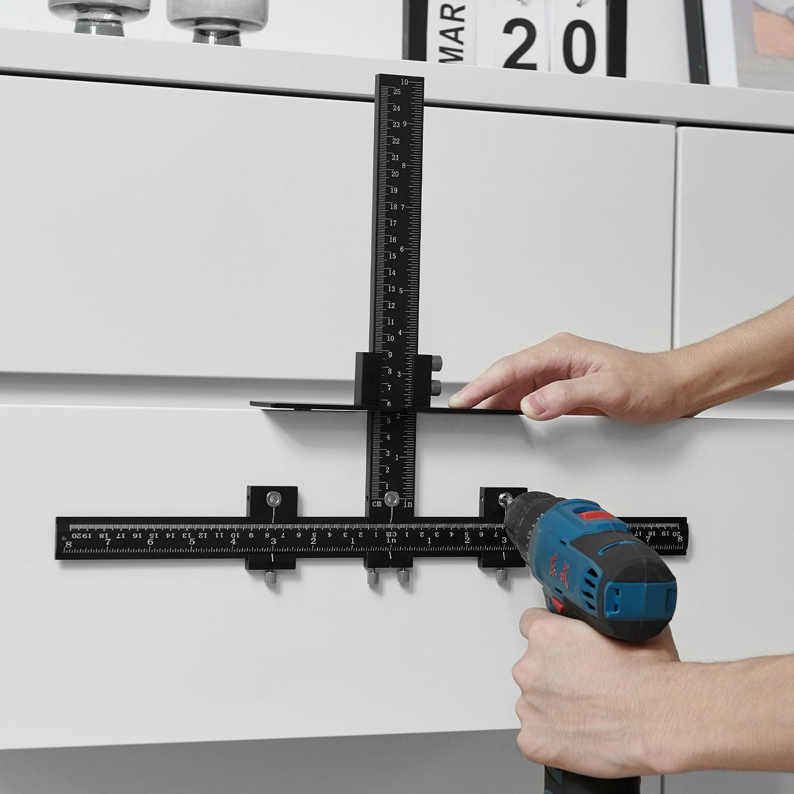 Aluminum Alloy Cabinet Handle Jig with Center Punch, Adjustable ...