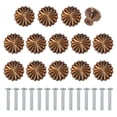 Aluminum Alloy Cabinet Wardrobe Handle with Screw Flower Dark Goldenrod ...