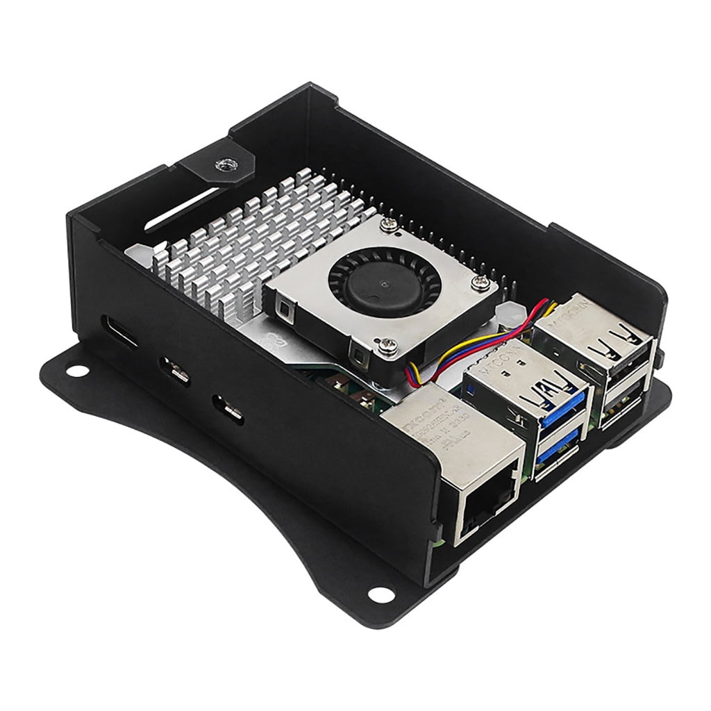 Aluminum Alloy Case Enclosure with Cooling Fan for RPi 5 Board Radiator ...