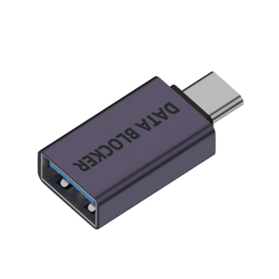 Aluminum Alloy Charges Only USB Adapter Physical Data Cutoff Secure ...