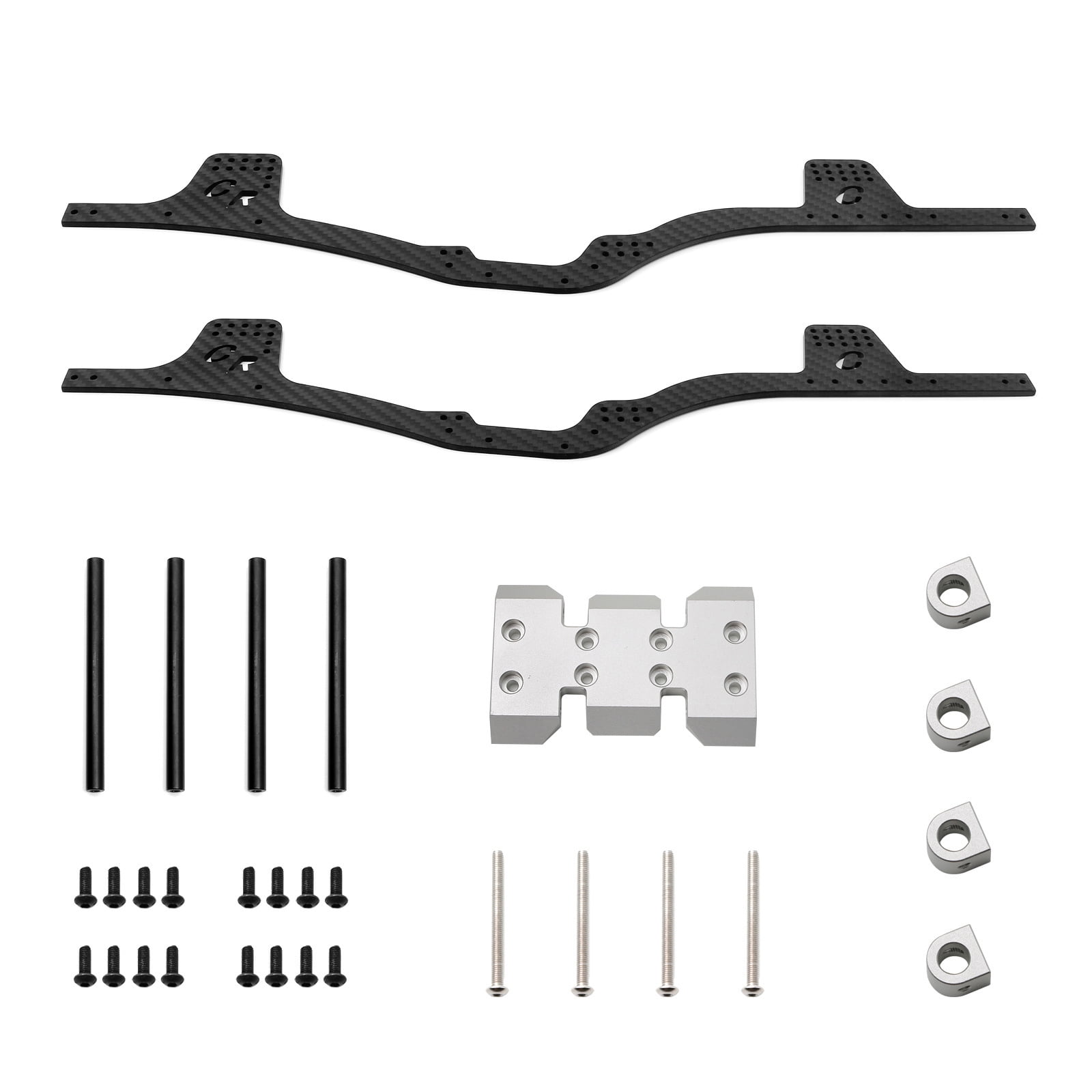 Aluminum Alloy Chassis Kits Frame Chassis Set for SCX10 90046 Remote ...