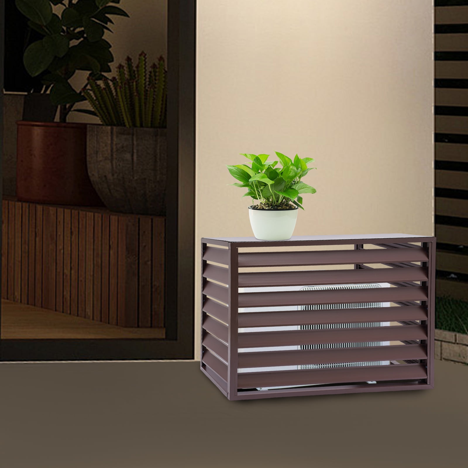 Aluminum Alloy Coffee Color Air Conditioner Fence Screen, Air ...