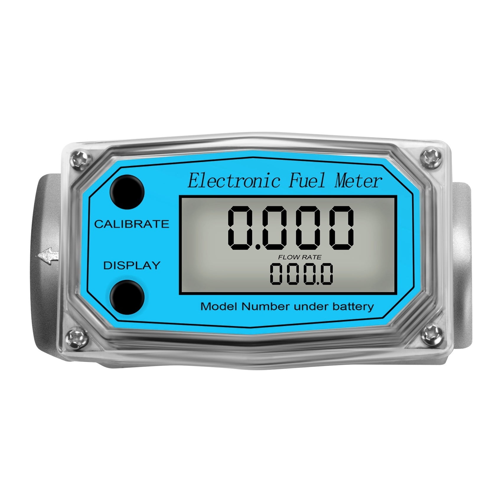 Aluminum Alloy Digital Flow Meter LCD Electronic Fuel Meter Flowmeter ...
