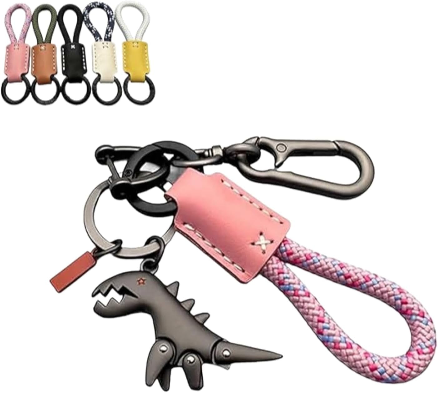 Aluminum Alloy Dinosaur Charm Paired with a Hand-Woven Bracelet,Mini ...