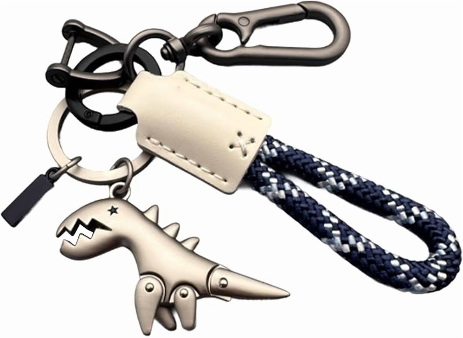 Aluminum Alloy Dinosaur Charm Paired with a Hand-woven Bracelet, Mini ...