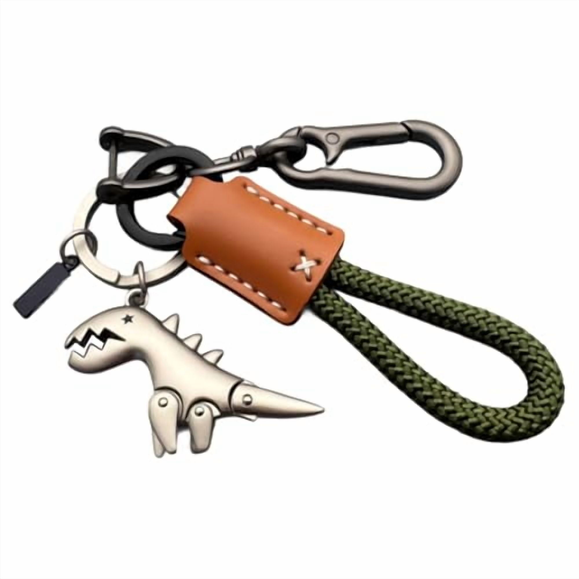 Aluminum Alloy Dinosaur Charm Paired with a Hand-woven Bracelet, Mini ...