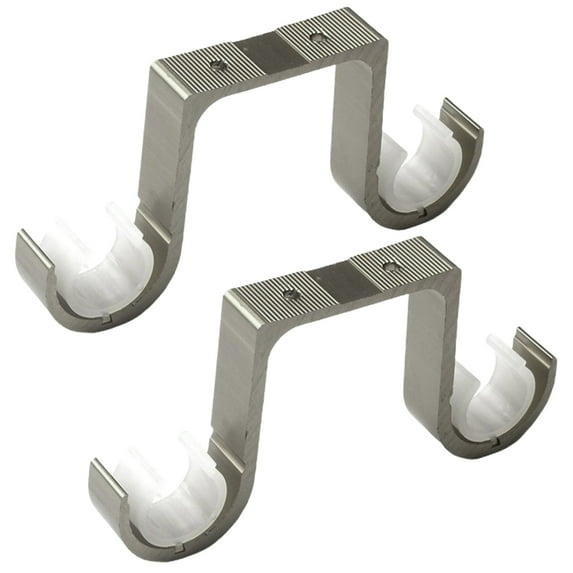 Aluminum Alloy Double Curtain Rod Brackets Window Hardware Holder Home ...