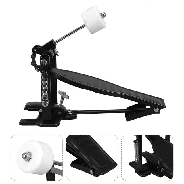Aluminum Alloy Drum Pedal Bass Drum Kick Pedal Instrument Supply (Black ...