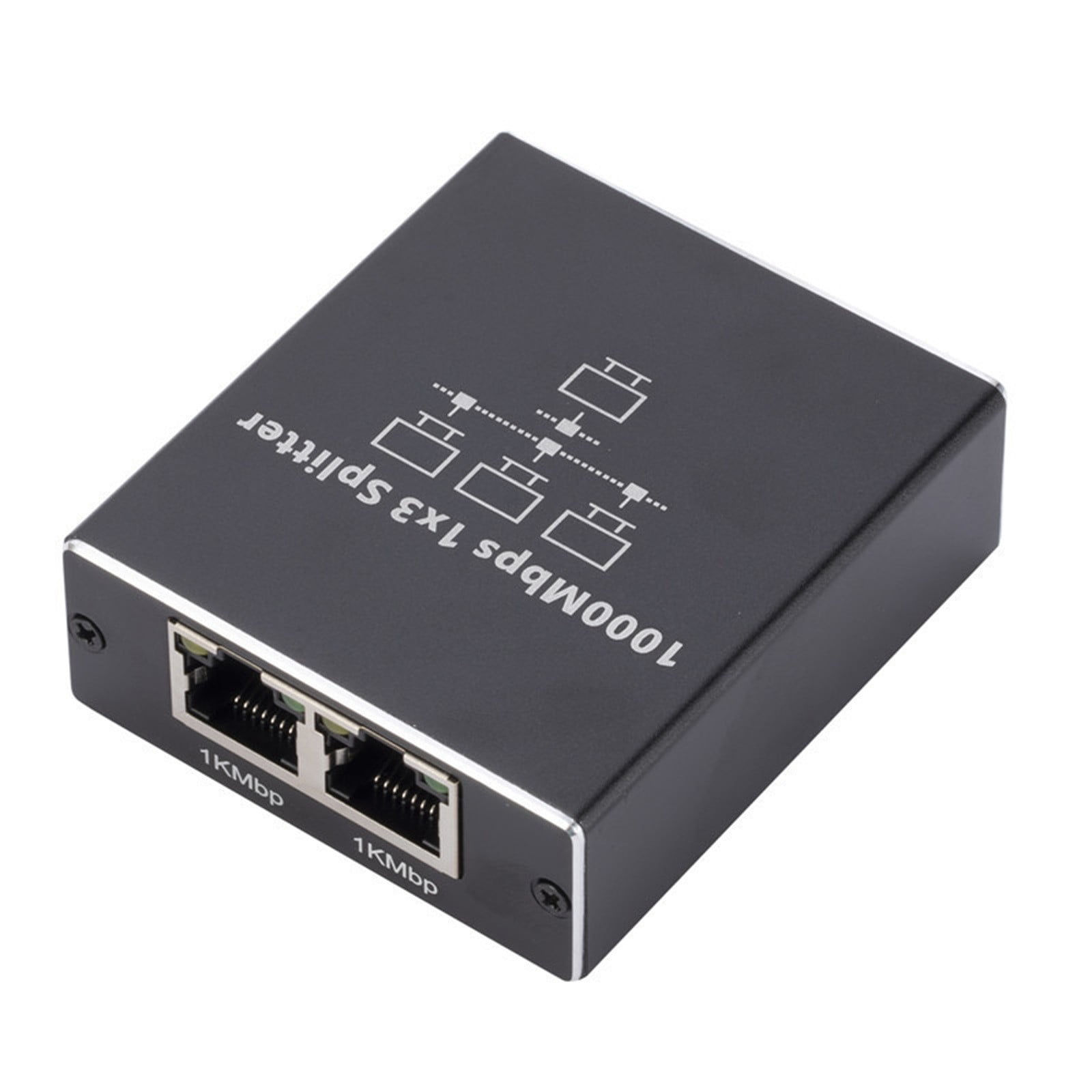 Aluminum Alloy Etherne T Gigabit RJ45 1 To 3 Network Splitter with USB ...
