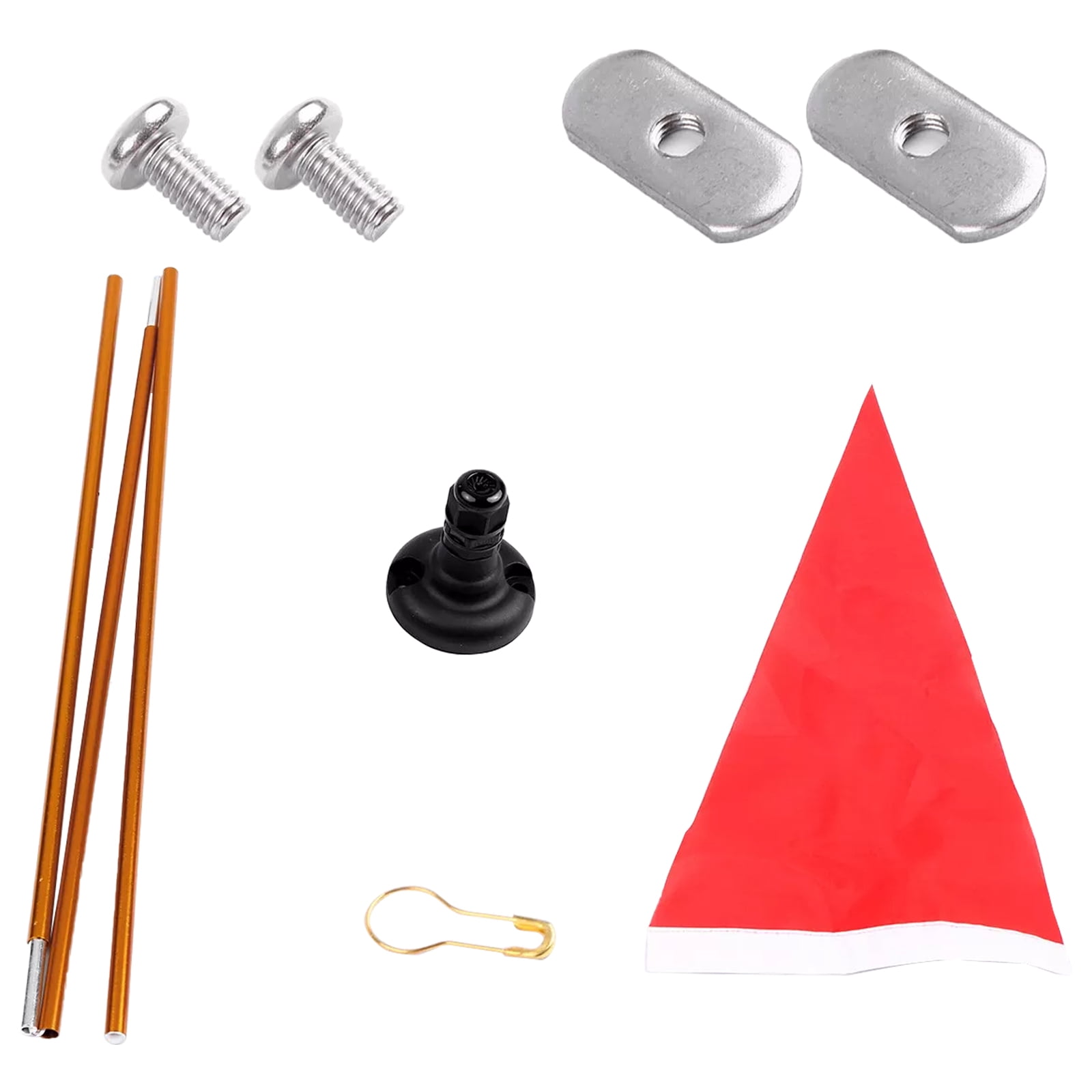 Aluminum Alloy Flagpoles Kayak Safety Flags with Base Safety Flags ...