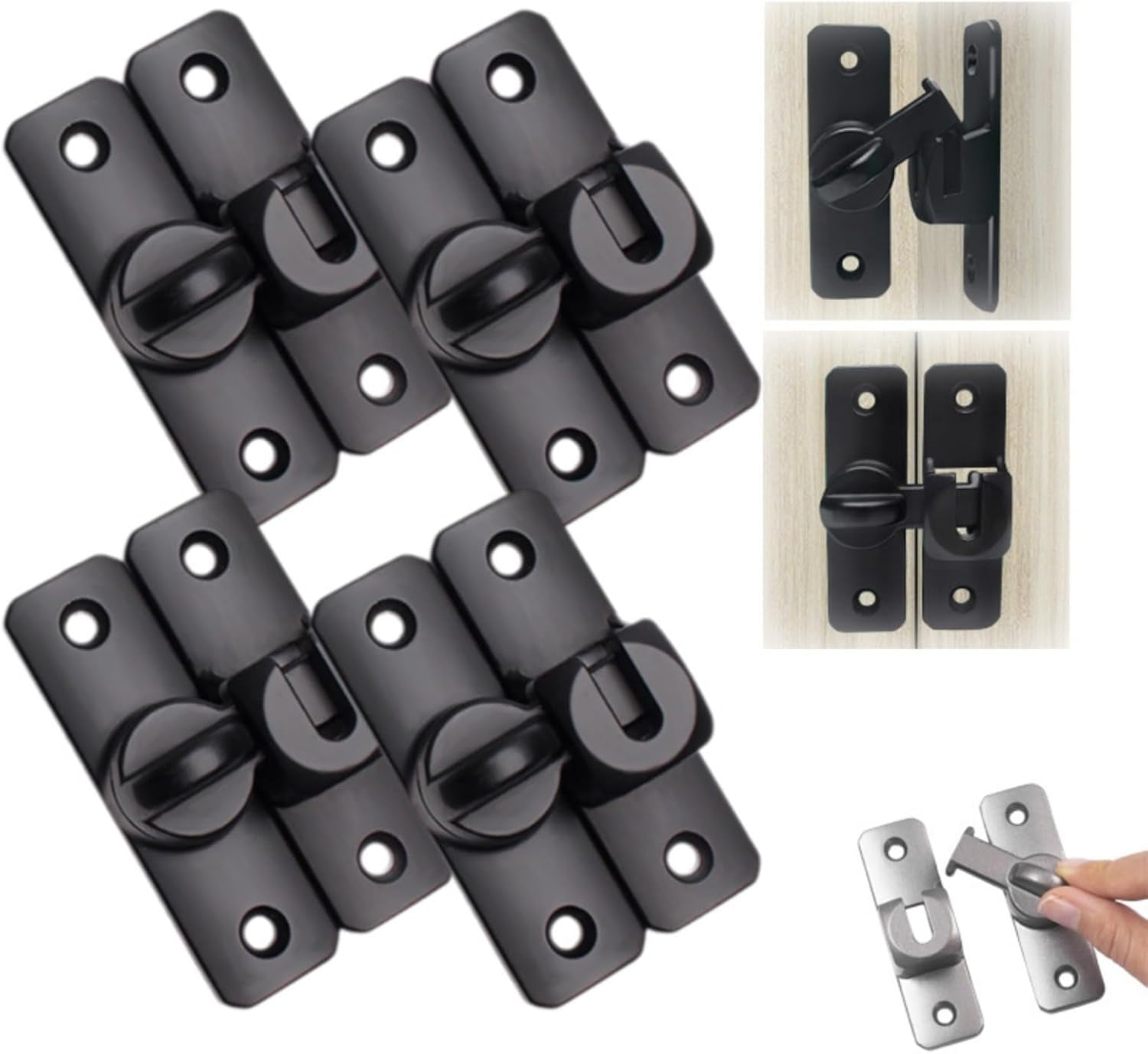 Aluminum Alloy Flip Latch, 2025 New Flip Bolt Latch Door Locks with ...