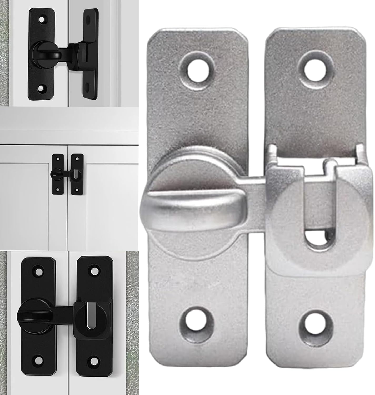 Aluminum Alloy Flip Latch,90° /180° Duty Slide Double Door Lock Latch ...