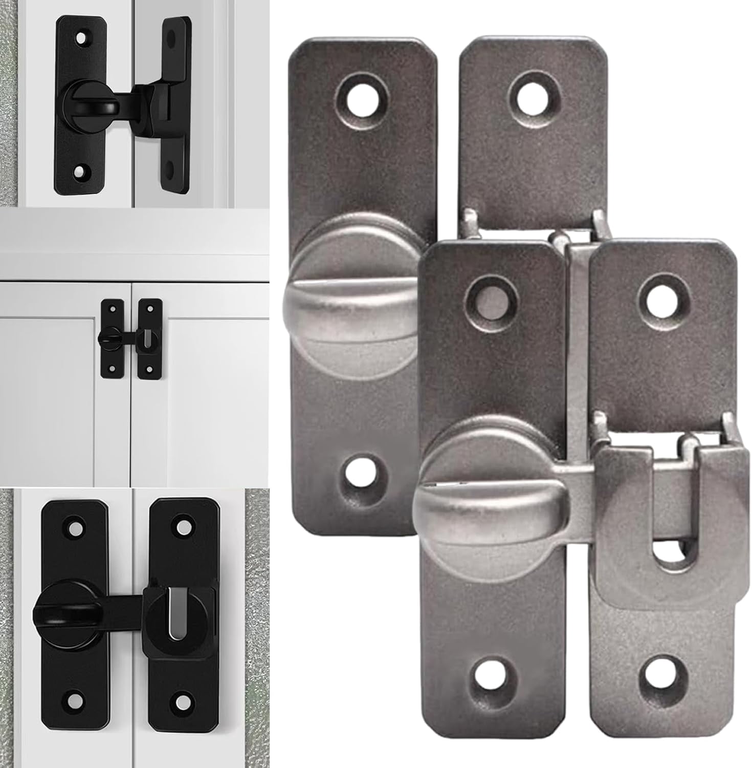 Aluminum Alloy Flip Latch,90° /180° Duty Slide Double Door Lock Latch ...