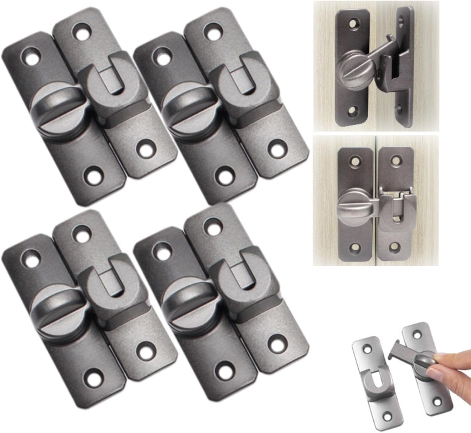 Aluminum Alloy Flip Latch Aluminum Alloy Flip Lock 90180 Degree Gate Latch Door Lock Flip