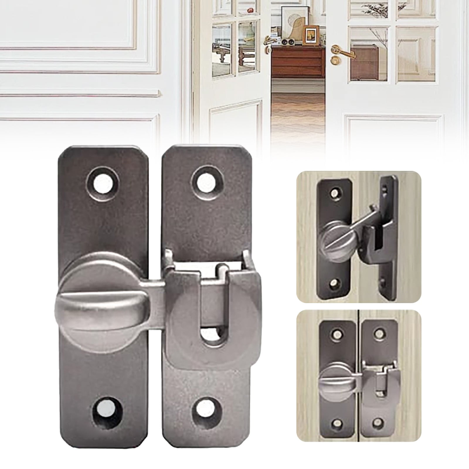 GBAYXJ Aluminum Alloy Flip Non Perforated Door Buckle Door 90 Sliding ...
