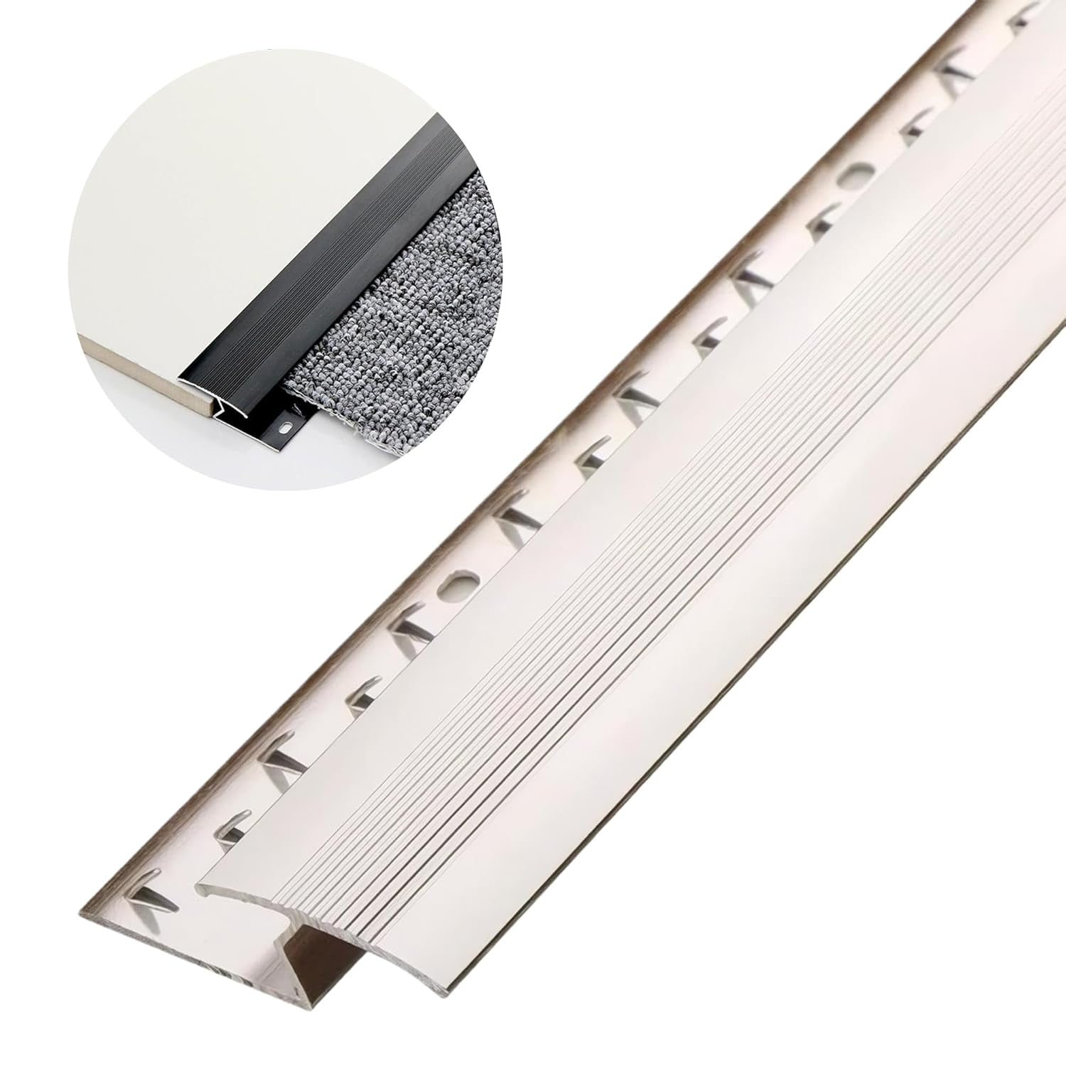 Aluminum Alloy Floor Transition Strip:Cuttable Carpet Edge Protector ...