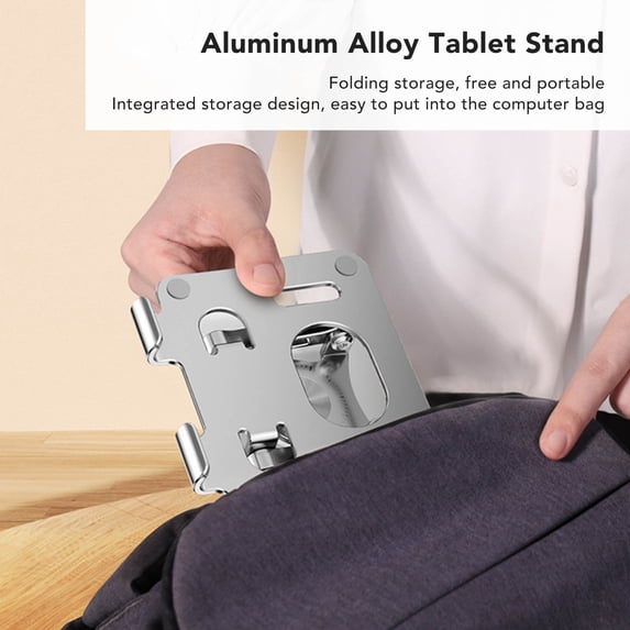 Aluminum Alloy Foldable Tablet Stand with 360-Degree Rotation & Heat ...
