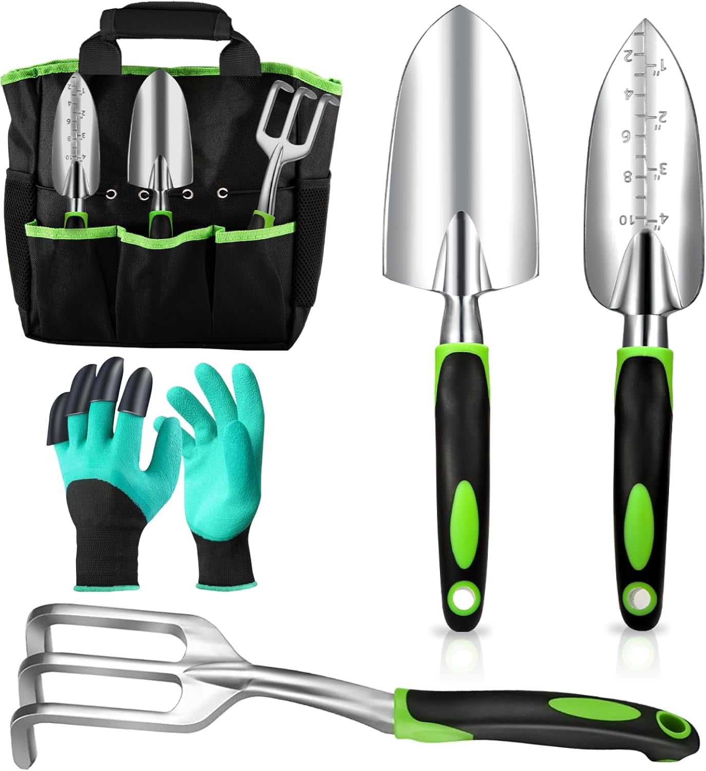 Aluminum Alloy Heavy Duty Gardening Kit - Set of Tools with Ergonomic ...