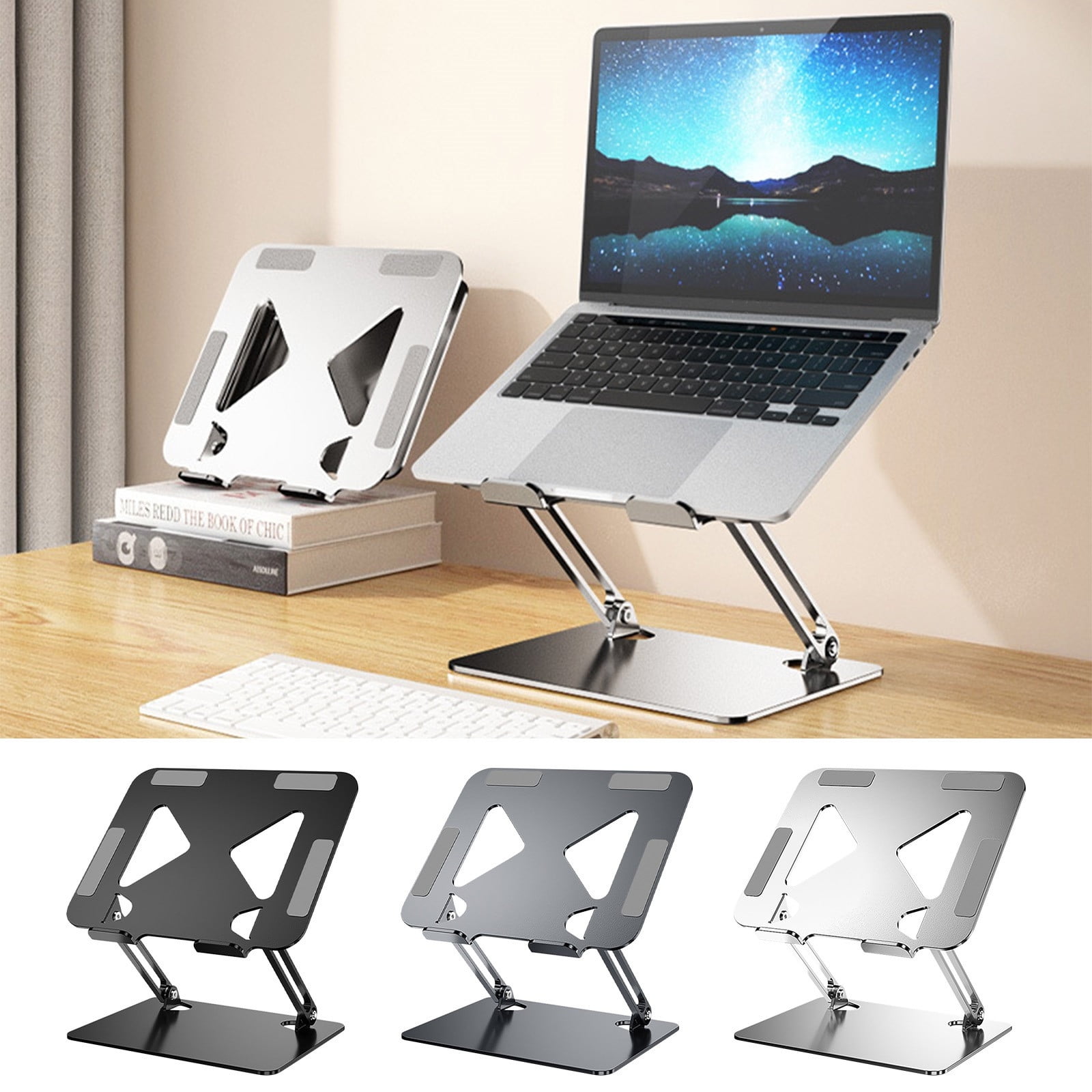 Aluminum Alloy Laptop Stand, Adjustable Notebook Bracket, Elevated ...