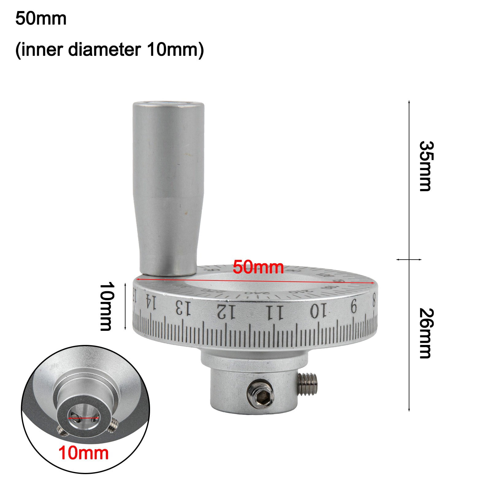 Aluminum Alloy Lathe Hand Wheel Slide Handwheel Scale Hand Wheel ...