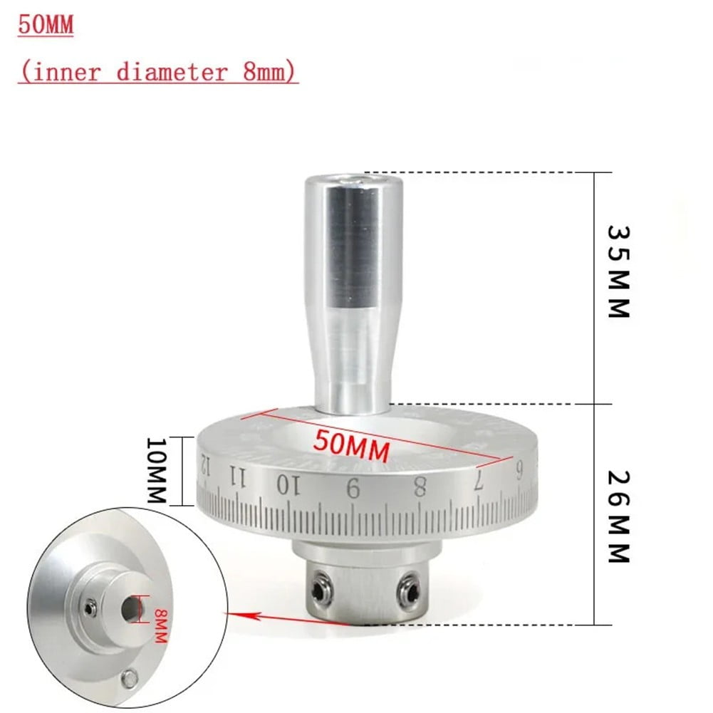 Aluminum Alloy Lathe Hand Wheel Slide Handwheel Scale Hand Wheel ...
