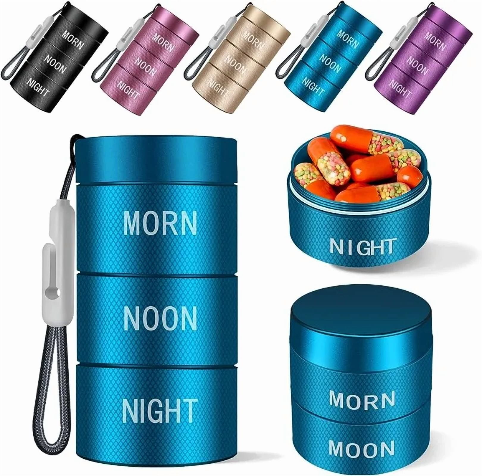 Aluminum Alloy Medicine Box Metal Pill Organizer Stackable Waterproof ...