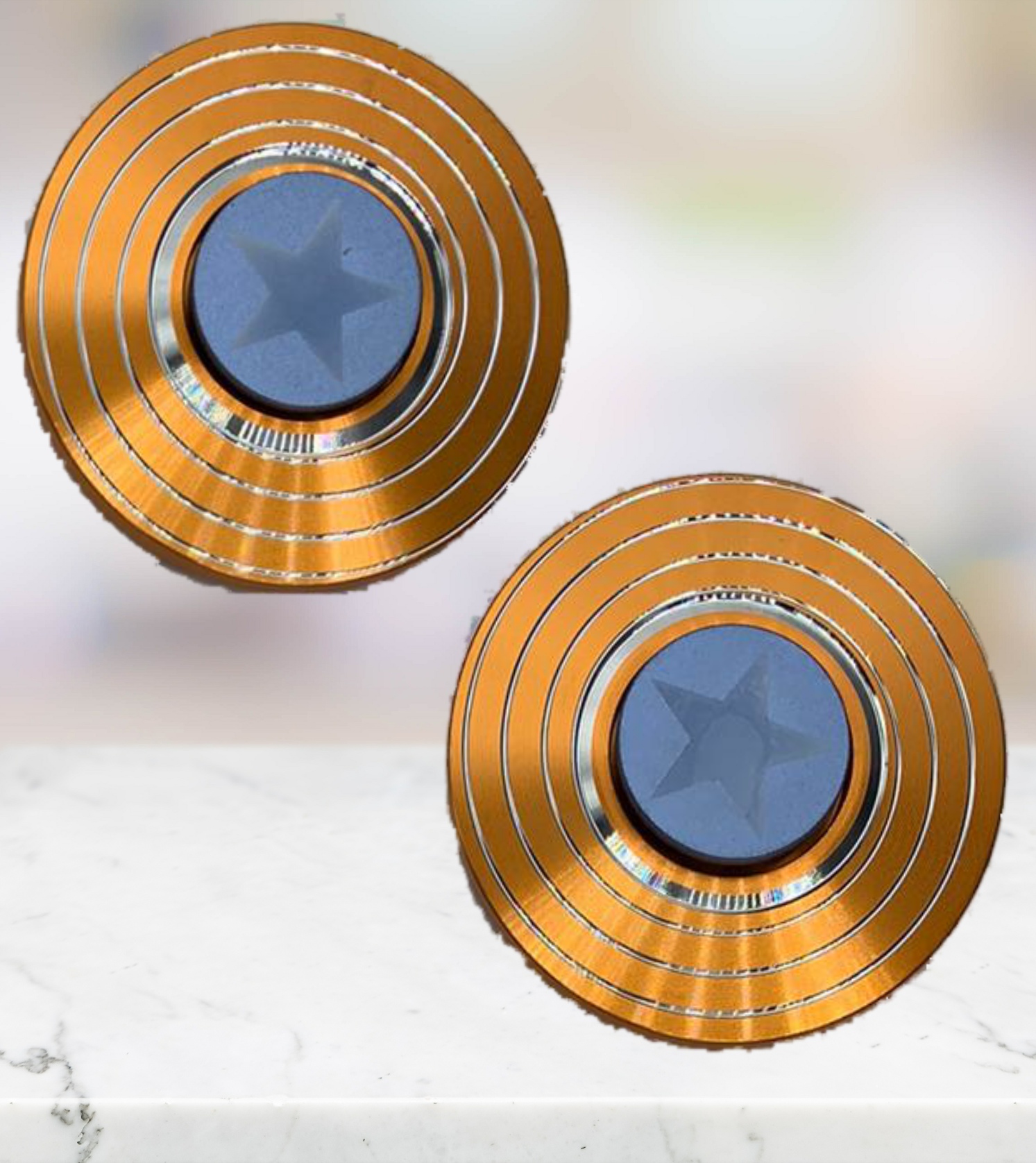 Aluminum Alloy Metal Handheld Finger Fidget Spinner Stress Relief Toy ...