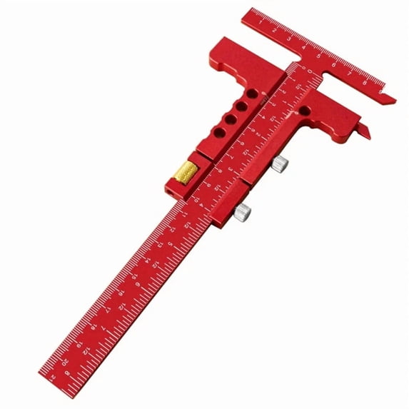 Aluminum Alloy Metric and Inch - Woodworking Scriber Marking Line Ruler ...