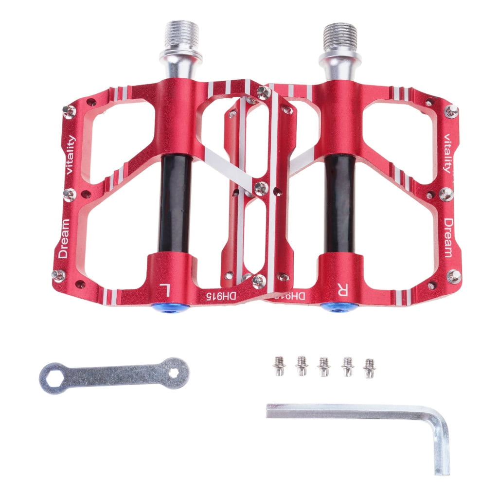 Aluminum Alloy Mountain Bicycles Pedals 3 Bearings Strong Bicycles Flat ...