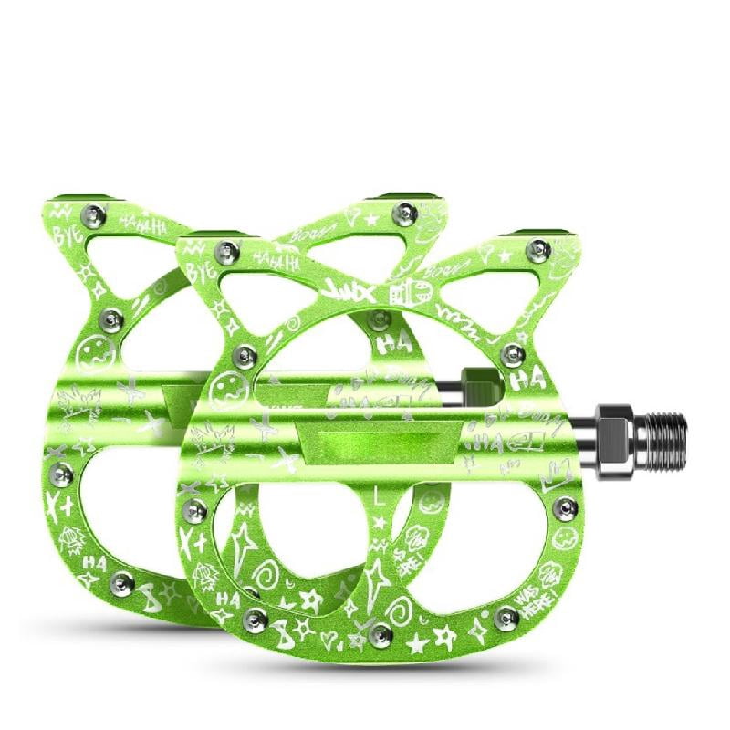 Aluminum Alloy Mountain Bicycles Pedals Cats Shape Cycling Pedals 3 ...