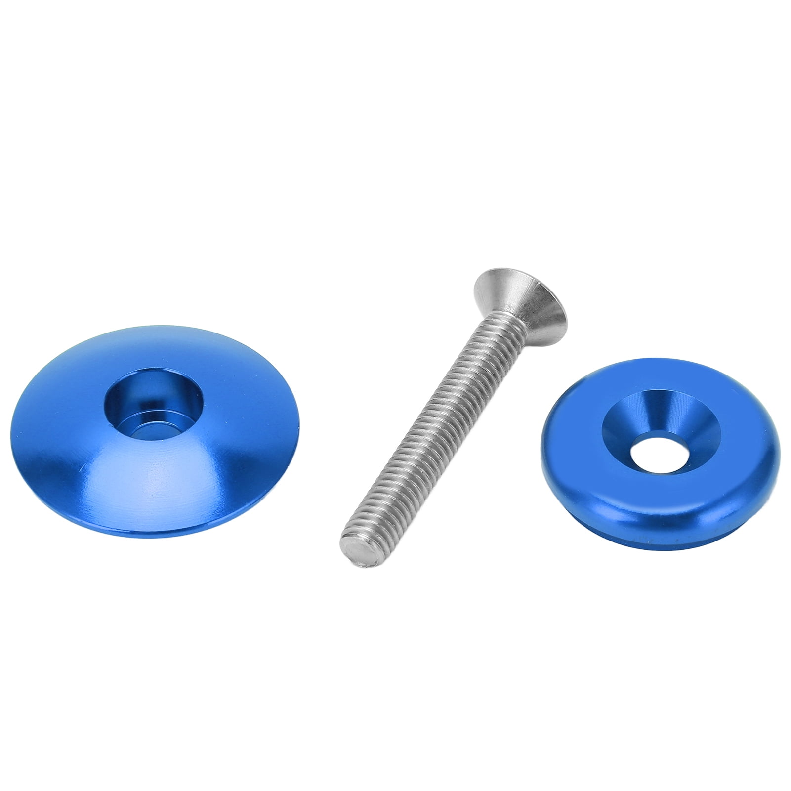 Aluminum Alloy Mountain Bike Headset Top Cap - Blue Cover with Bolts ...