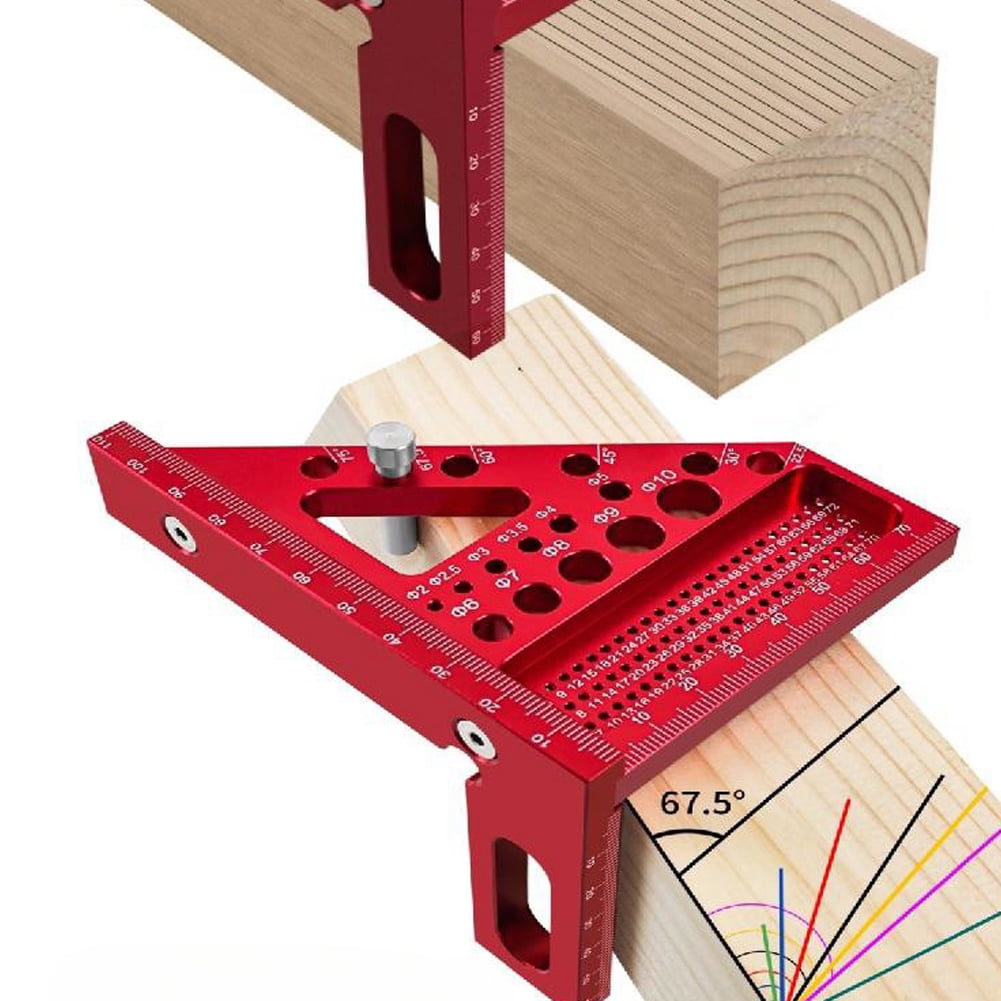 Aluminum Alloy Multi Angle Measuring Ruler Woodworking DIY Miter -Ruler ...
