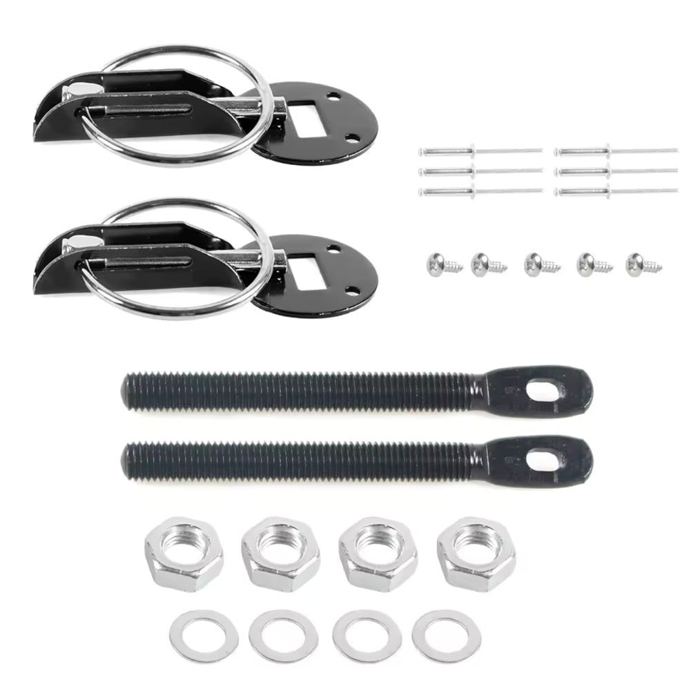 Aluminum Alloy Pin Bonnet Lock Kit Car Tunning Lock Kit Down Hood Lock ...