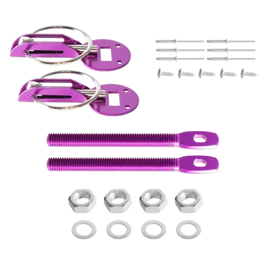 Aluminum Alloy Pin Bonnet Lock Kit Car Tunning Lock Kit Down Hood Lock ...
