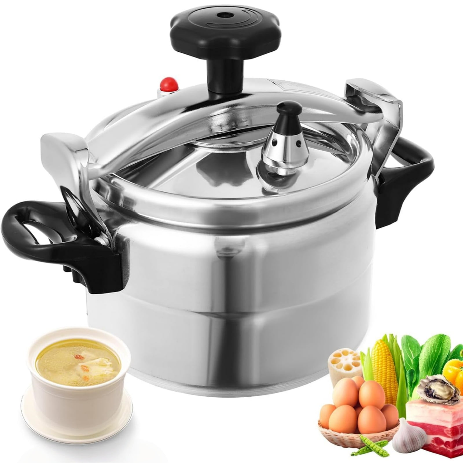 Aluminum Alloy Pressure Cooker, 3L Compact Pressure Cooker Portable ...