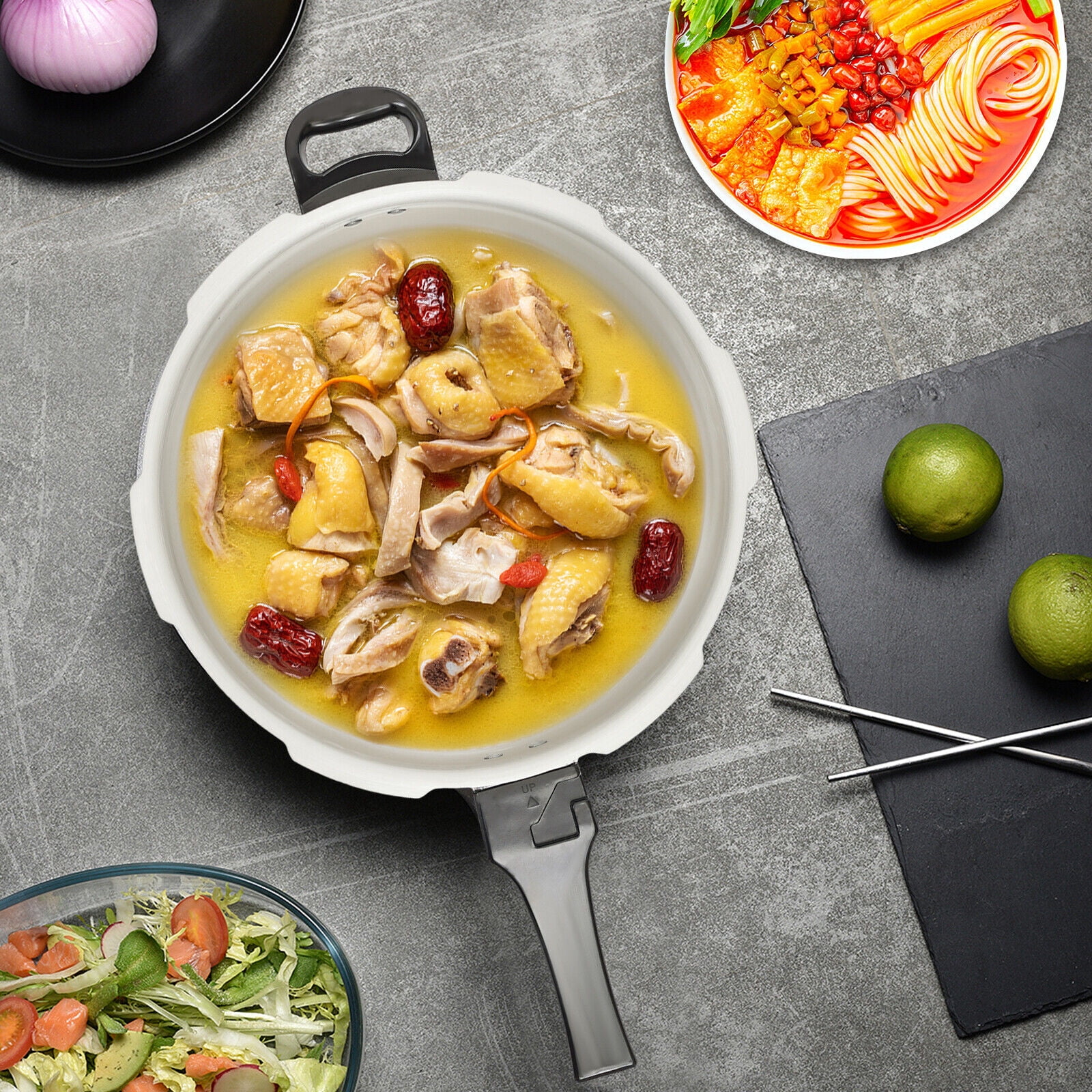 Aluminum Alloy Pressure Cooker Induction Compatible 9.5Qt Pressure ...