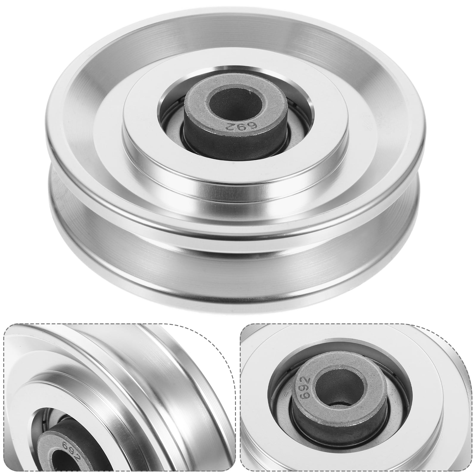 Beaupretty Aluminium Alloy Fitness Pulley Wheel 2pcs Gym Bearing ...