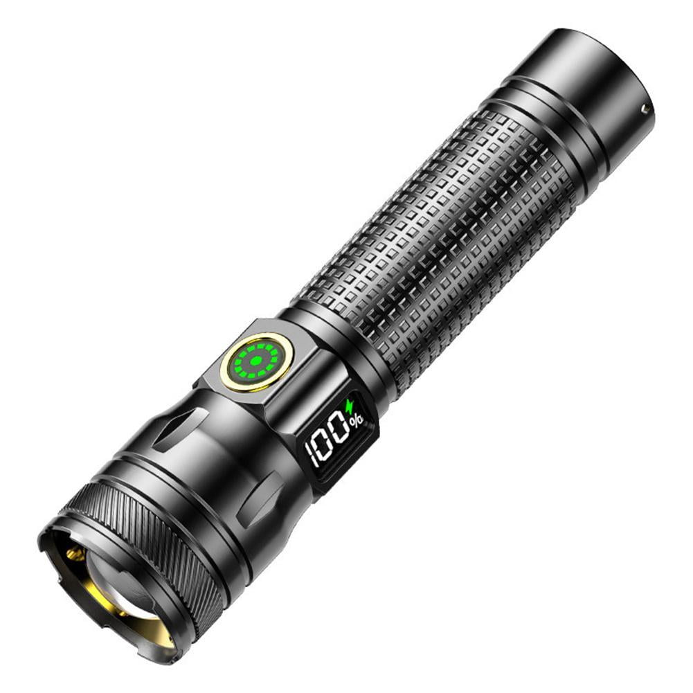 Aluminum Alloy Rechargeable LED Flashlight, With Power Display High ...