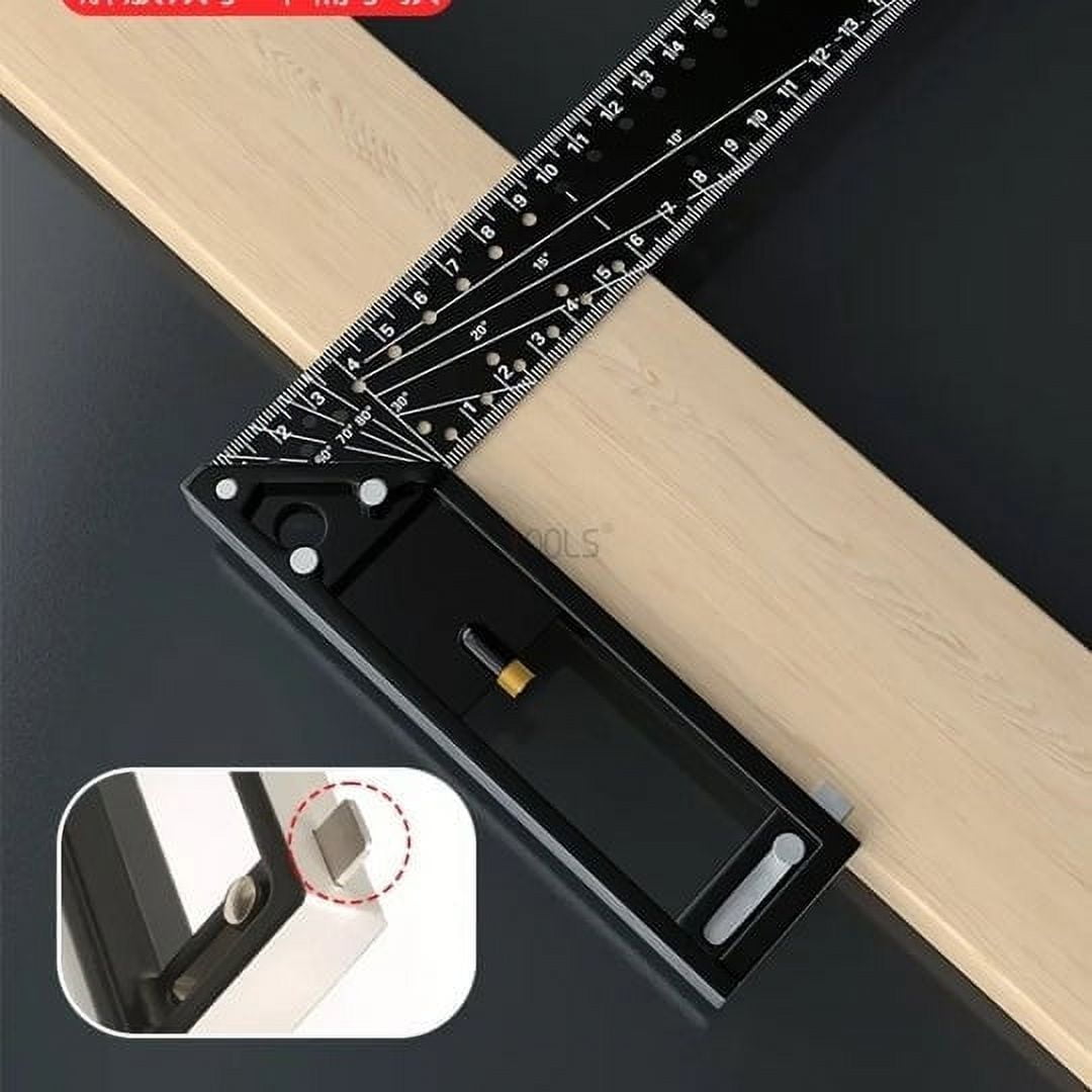 Aluminum Alloy Right Angle Ruler Set, Precision Woodworking Combination ...
