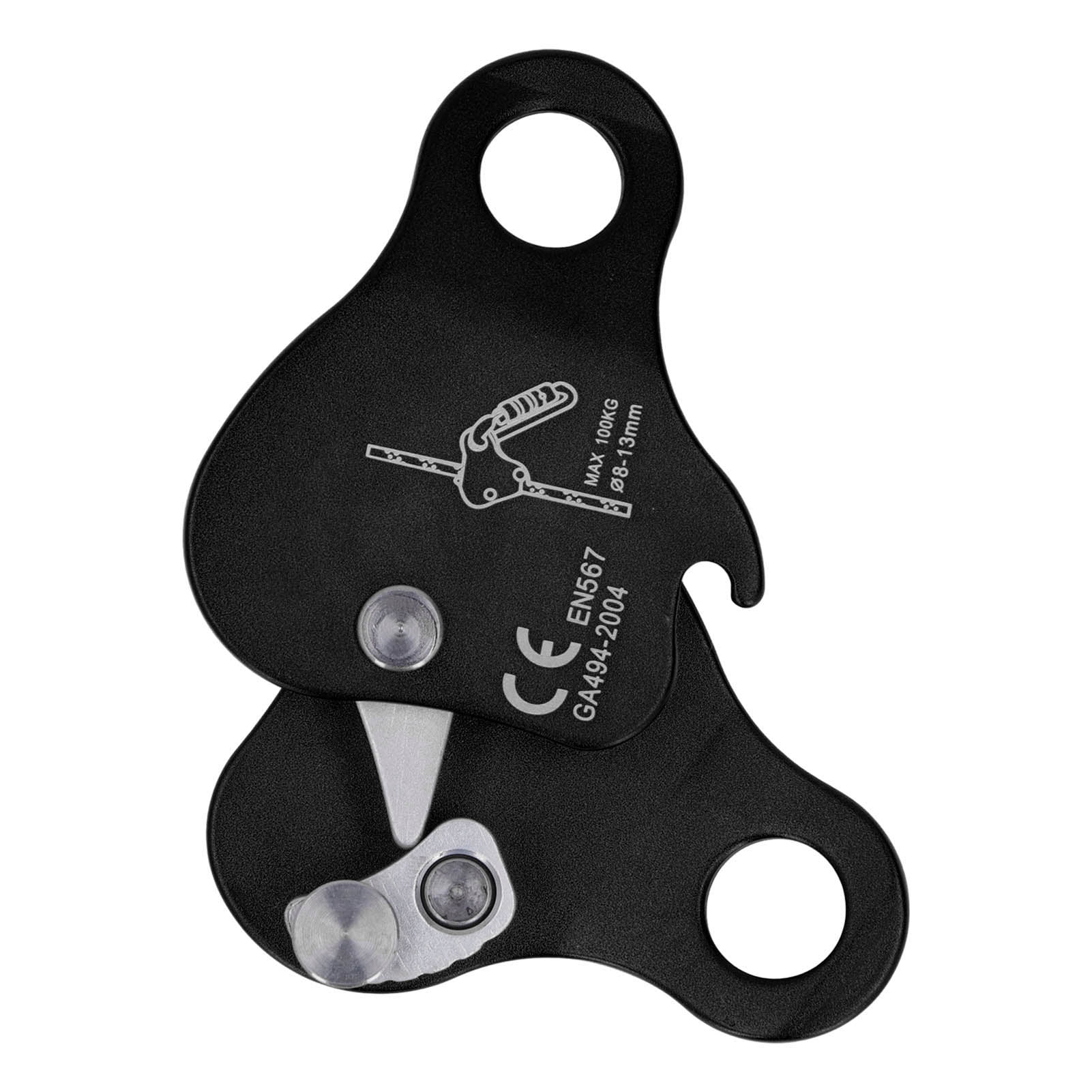 Aluminum Alloy Rope Grab, Self,Locking Clamp for Climbing, Rappelling ...