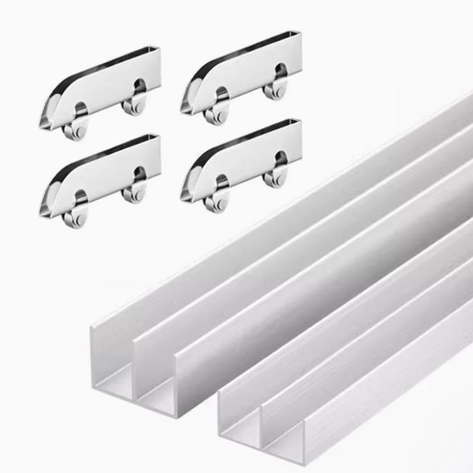 Aluminum Alloy Sliding Door Rail with Pulley, for 3-5mm Thickness ...