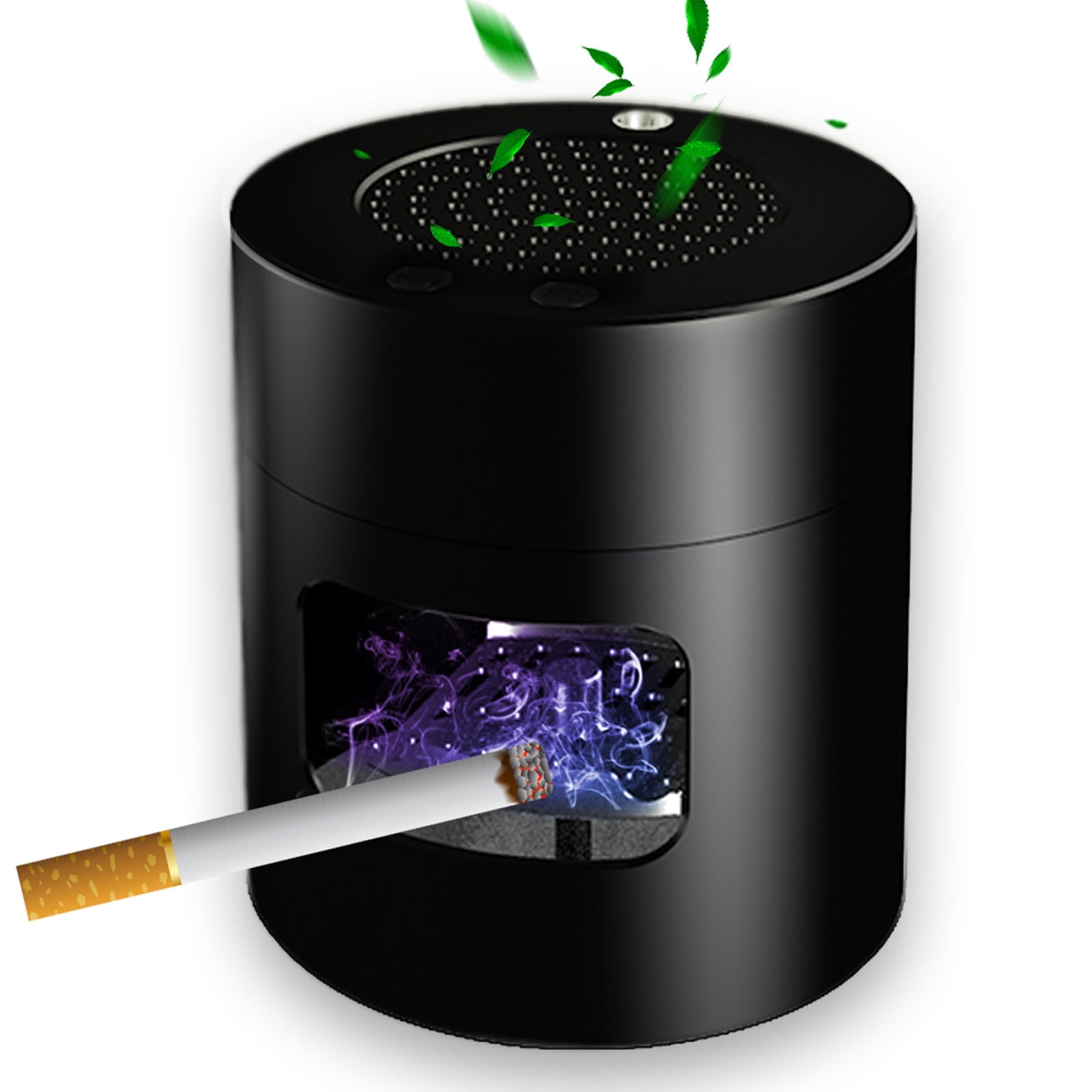 Aluminum Alloy Smokeless Ashtray purifier, 3 in 1 USB Rechargeable ...
