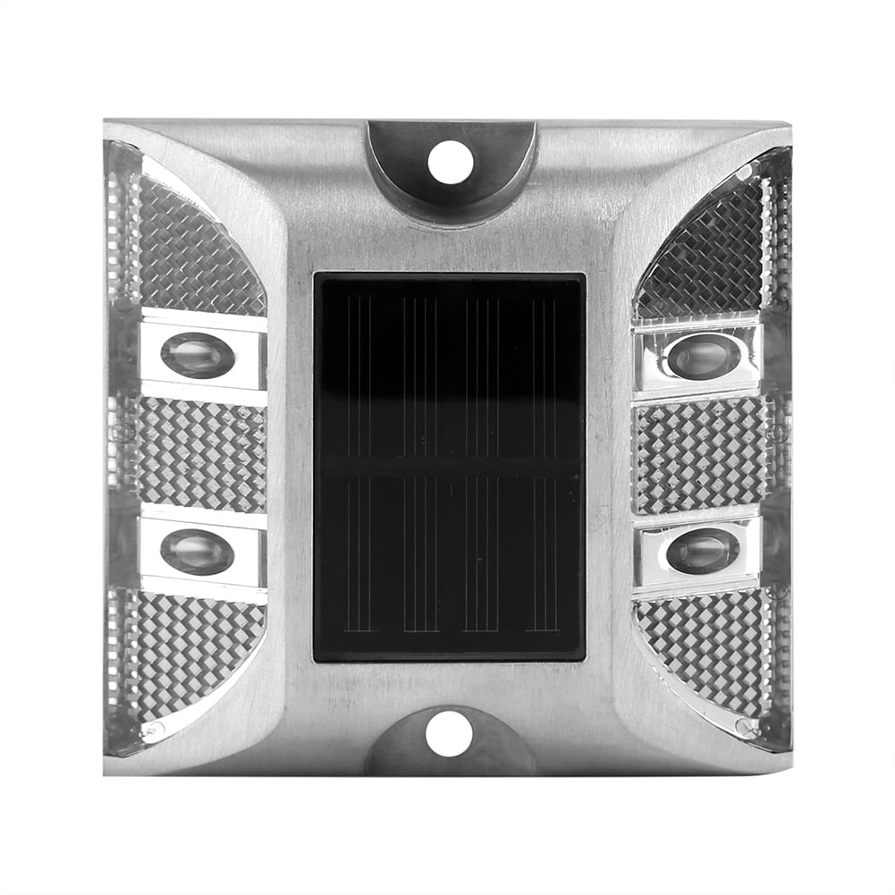 Reiche Aluminum Alloy Solar Power Waterproof 4 LED Lamp Outdoor Road ...