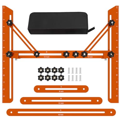 Aluminum Alloy Stair Tread Template Tool: Adjustable (12"-60"), flip ...