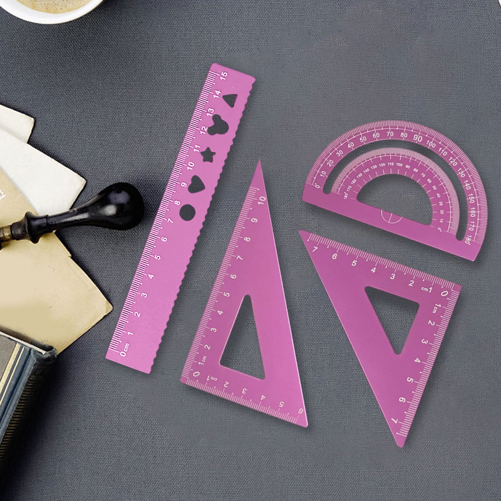 Aluminum Alloy Student Geometry Set | 4-Piece Multifunctional Drawing ...