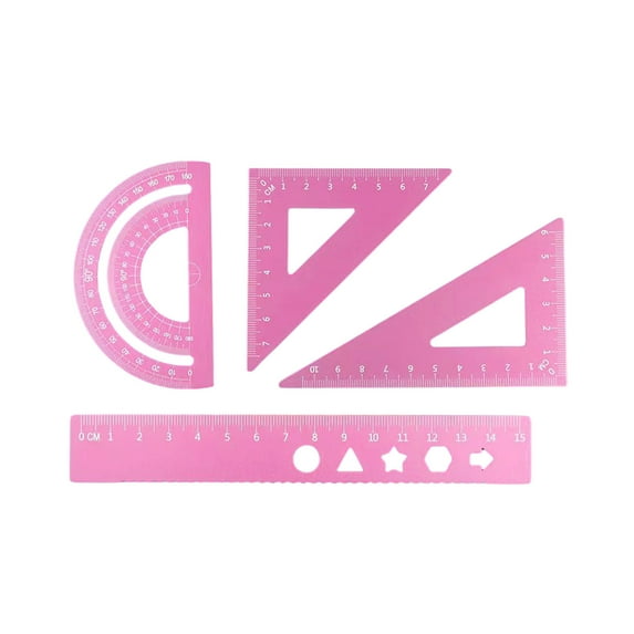 Aluminum Alloy Student Set Of Ruler Multifunctional Drawing Ruler ...